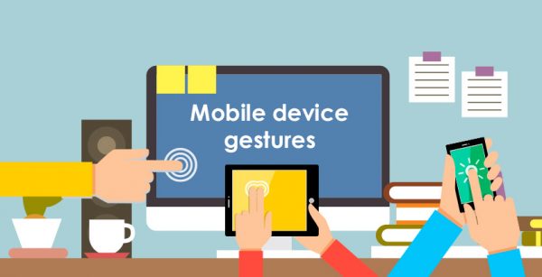 Main gestures on mobile devices.