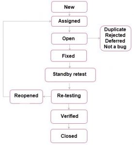Lifecycle of the program defects.