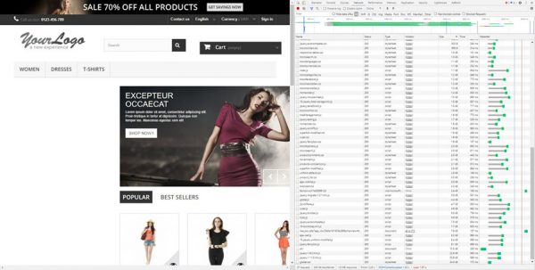 Developer tools in browser. Network tab.