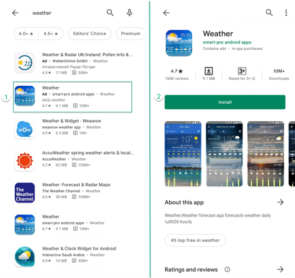Ways to install mobile apps.