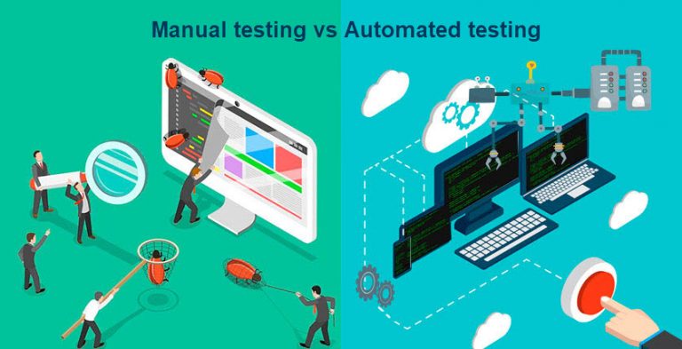 Manual testing vs Automated testing.