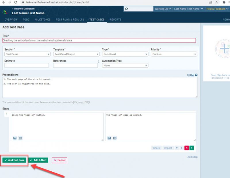How to work with Testrail: guide.