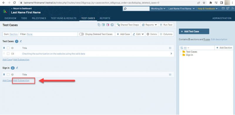 How to work with Testrail: guide.