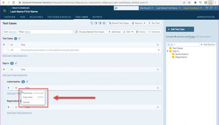 How to work with Testrail: guide.