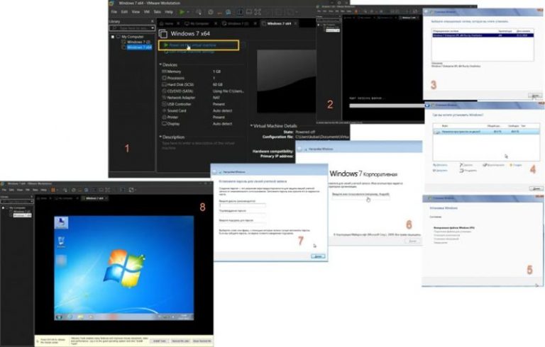 Virtual machine deployment. VMware Workstation.