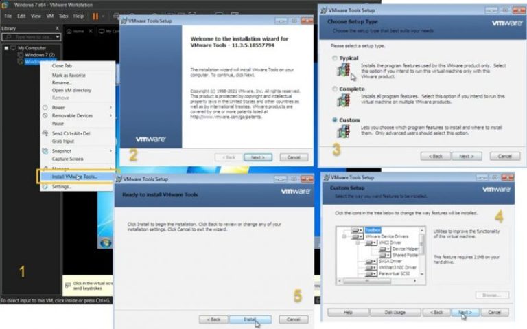 Virtual machine deployment. VMware Workstation.