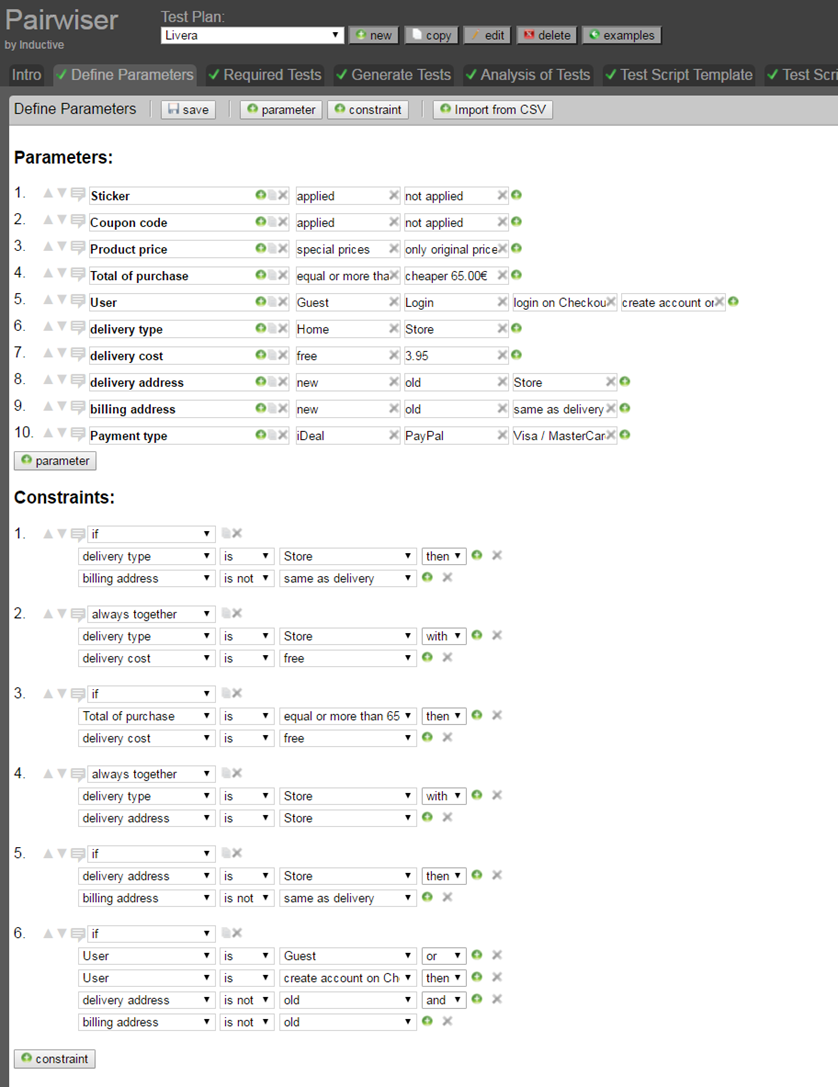 Creating test plans by using test design techniques.
