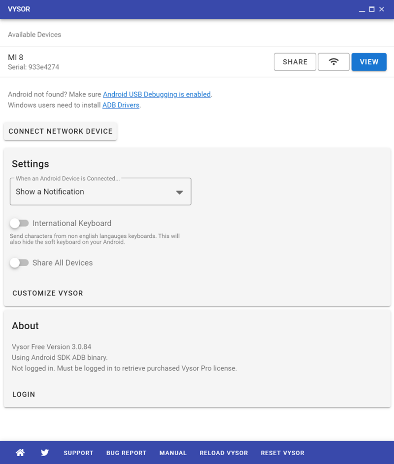 Vysor tool overview.