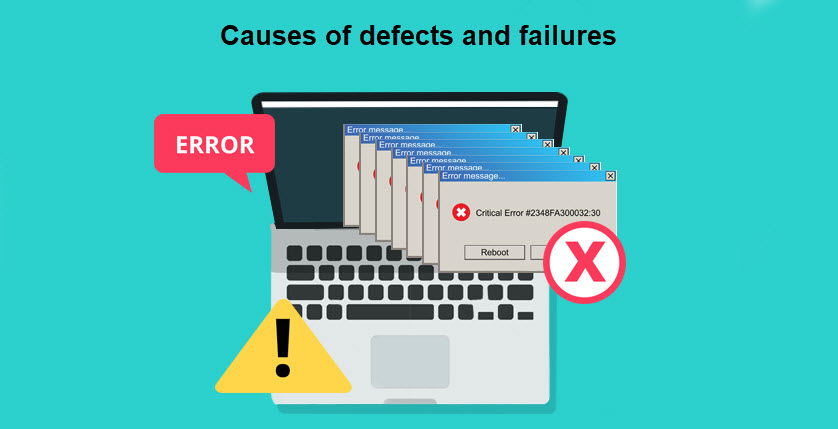 Causes of defects and failures.