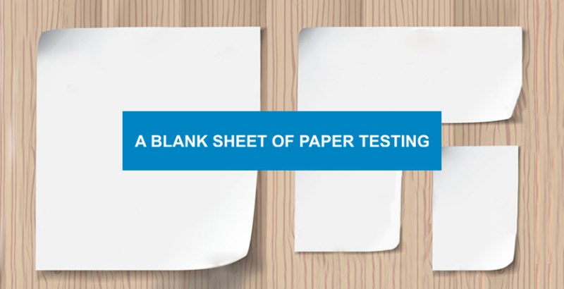 A blank sheet of paper testing.