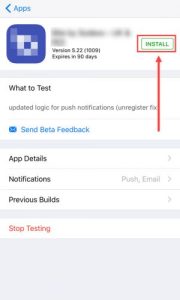 Beta testing with TestFlight.