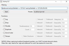 Testing with Clumsy.