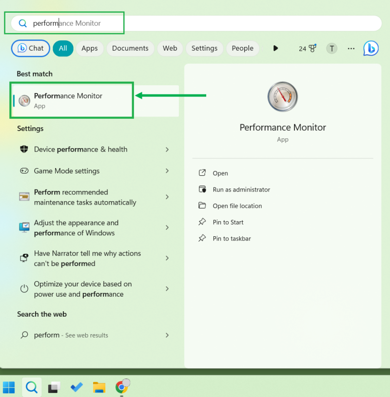 How to display the resource monitor in Windows.