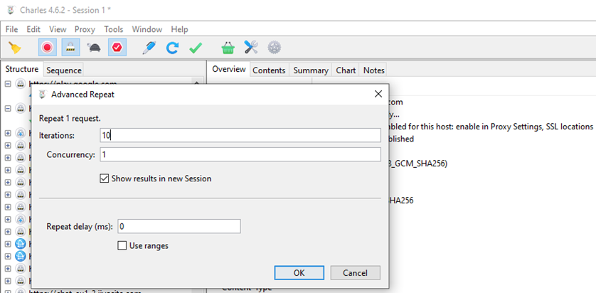 Using Charles in testing.