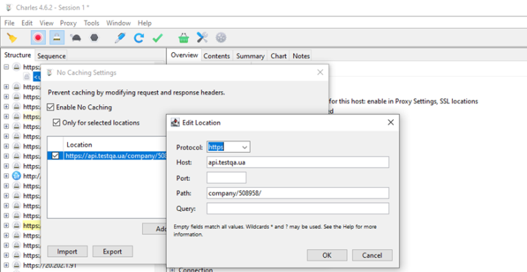 Using Charles in testing.